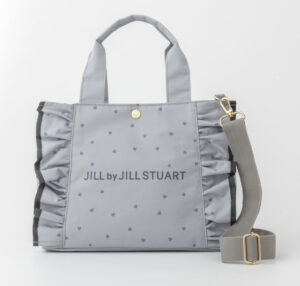 \スナップボタンでフォルムが変えられる♪／ JILL by JILL STUART BOOK ハートフリルバッグ GRAY ver. | 雑誌付録ダイアリー【発売予定・レビューブログ】