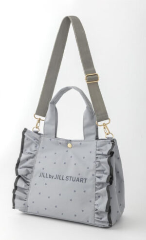 \スナップボタンでフォルムが変えられる♪／ JILL by JILL STUART BOOK ハートフリルバッグ GRAY ver. | 雑誌付録ダイアリー【発売予定・レビューブログ】