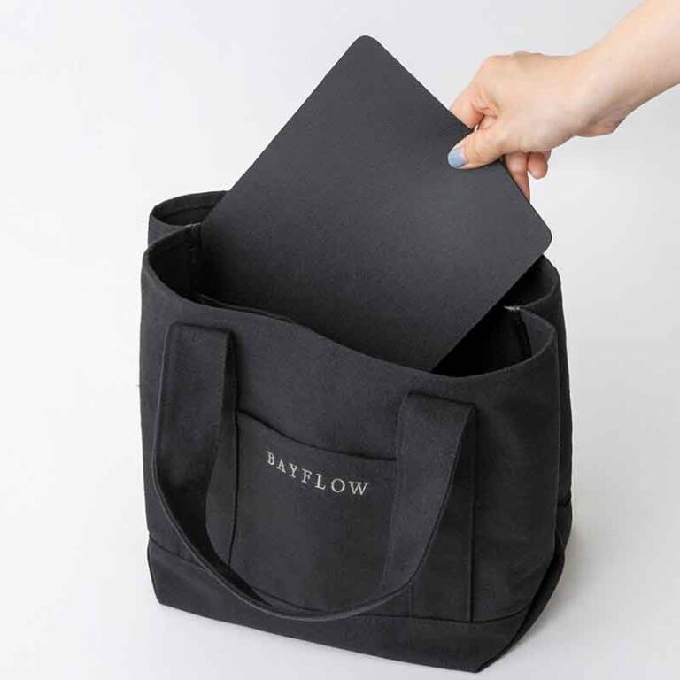 \底板付きでしっかり自立／ BAYFLOW 収納5ポケット LOGO TOTE BAG BOOK BLACK/GRAY | 雑誌付録ダイアリー【発売予定・レビューブログ】